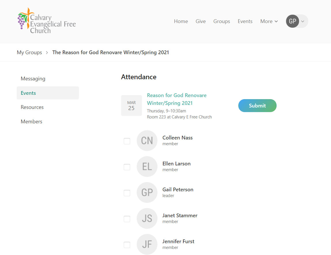 Group Leader Help - Calvary Evangelical Free Church